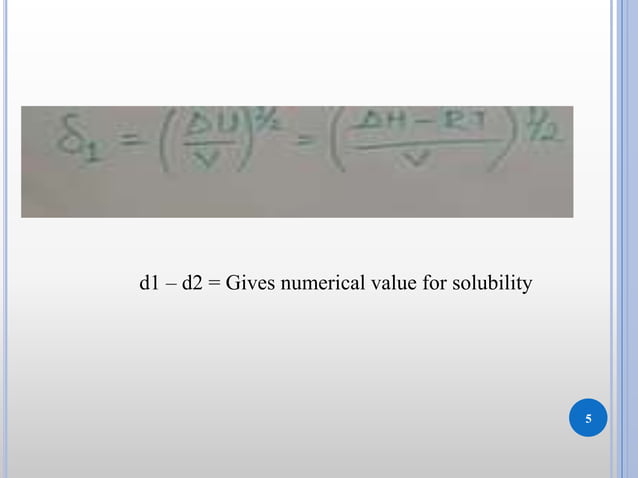 Solubility 2: Ideal Solubility Parameters, Regular Solutions Theory ...