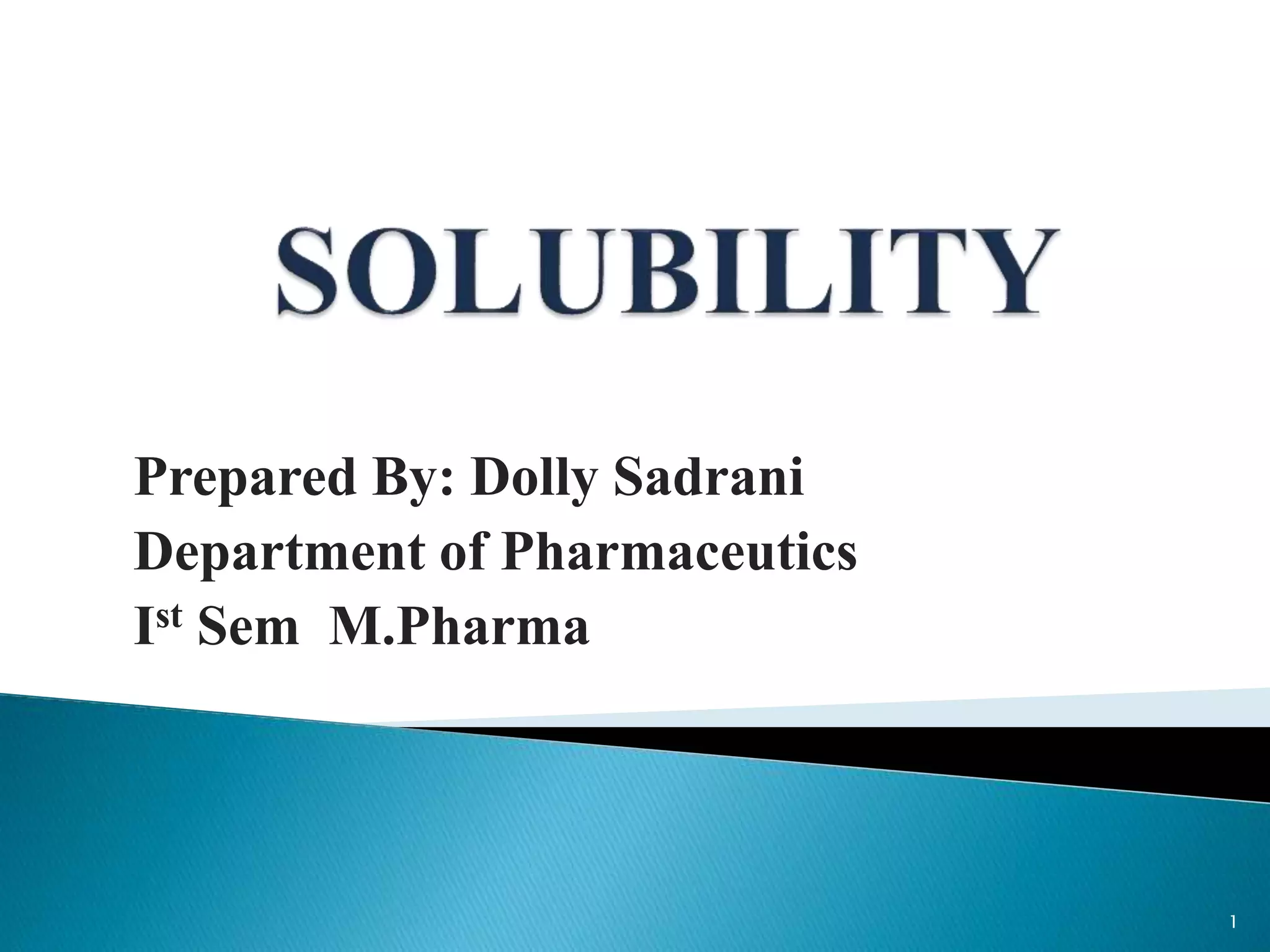 Solubility | PPTX