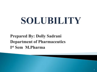 Solubility | PPTX