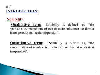 Solubility | PPTX