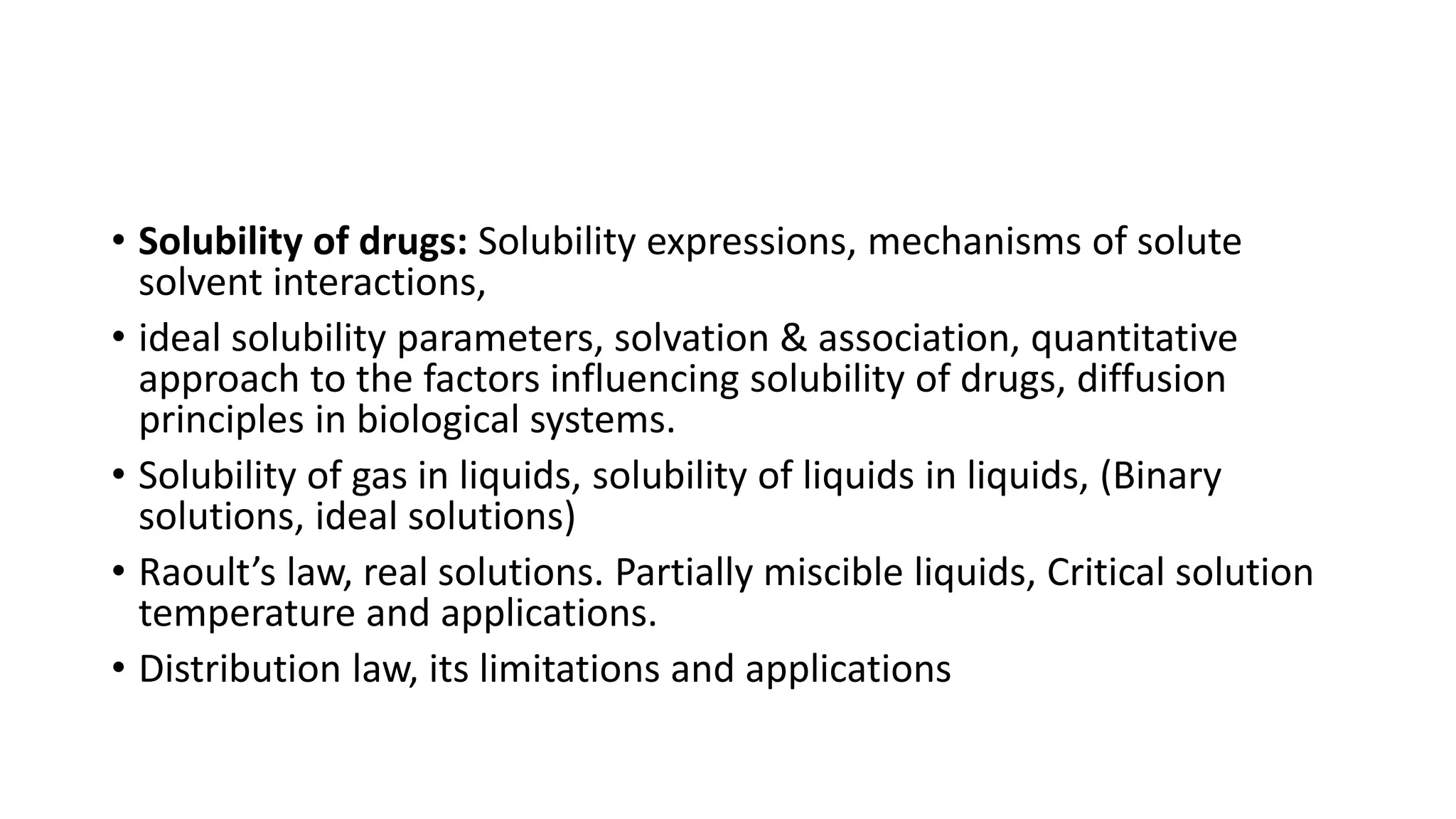 Solubility of drugs | PDF