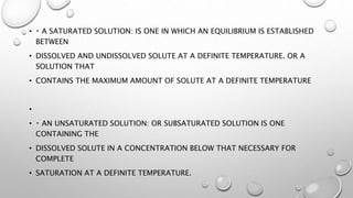 Solubility | PPTX