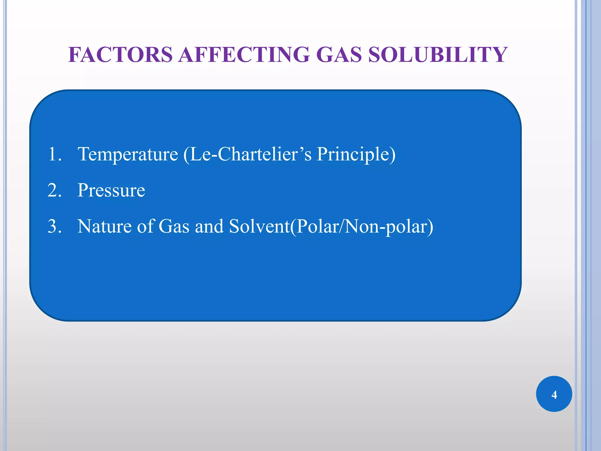 Solubility 5 Solubility of gas in liquid & Henry’s Law | PPT