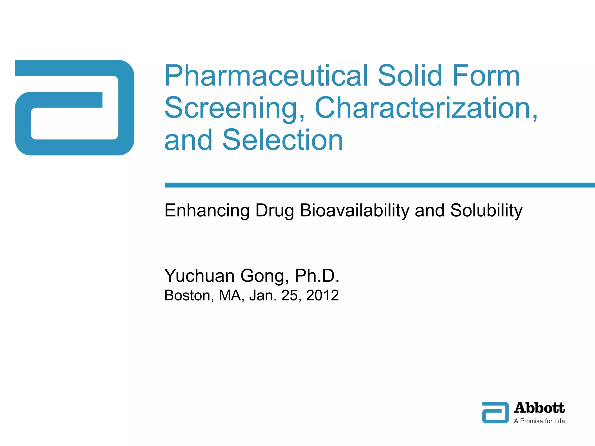 Pharmaceutical Solid Form | PPT