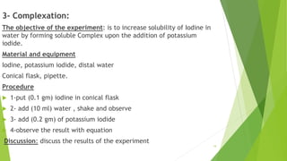 Solubility 1 physical pharmacy Lab | PPT
