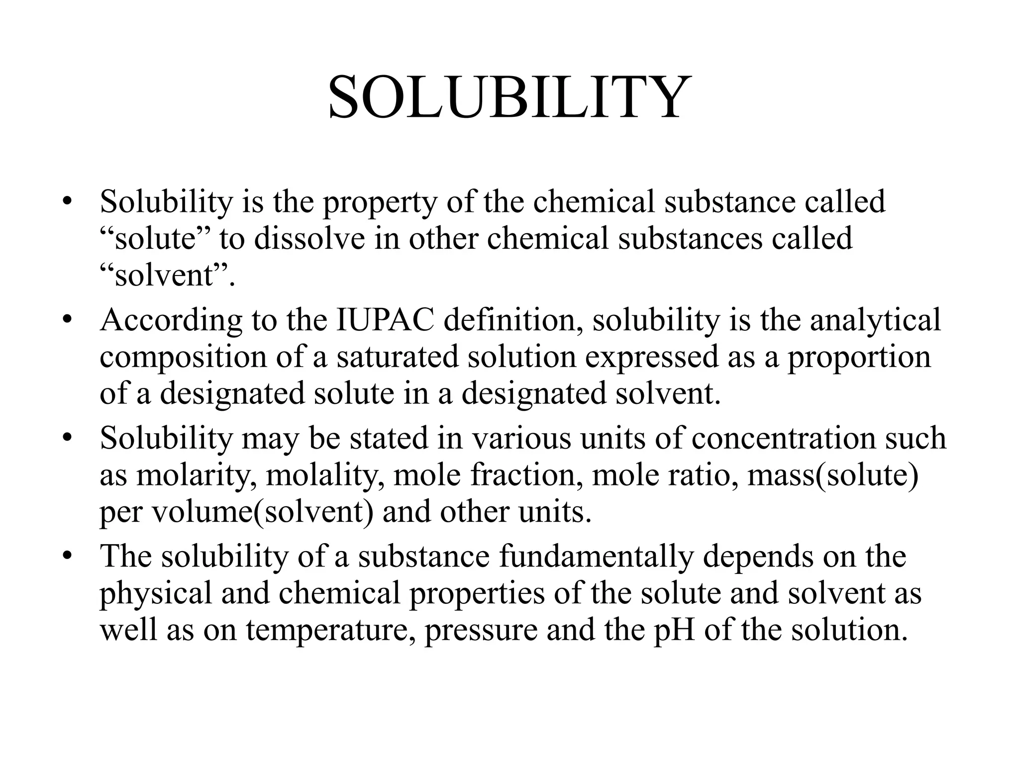Solubility analysis | PPTX