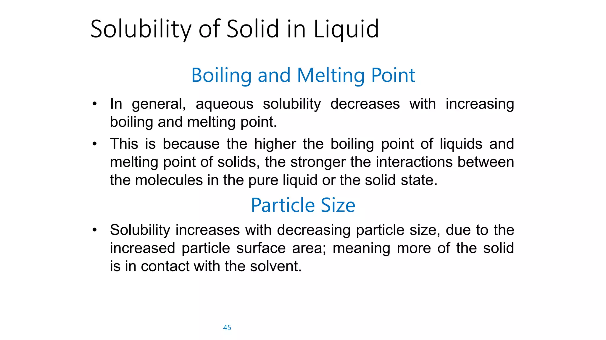 Solubility and Distribution | PDF