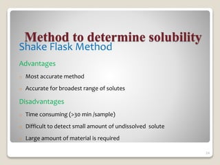 Solubility and its determination | PPT