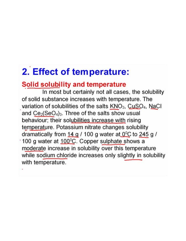 Solubility and its factors | PDF