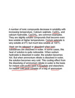 Solubility and its factors | PDF
