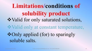 SOLUBILITY, AND SOLUBILITY PRODUCTS.pptx