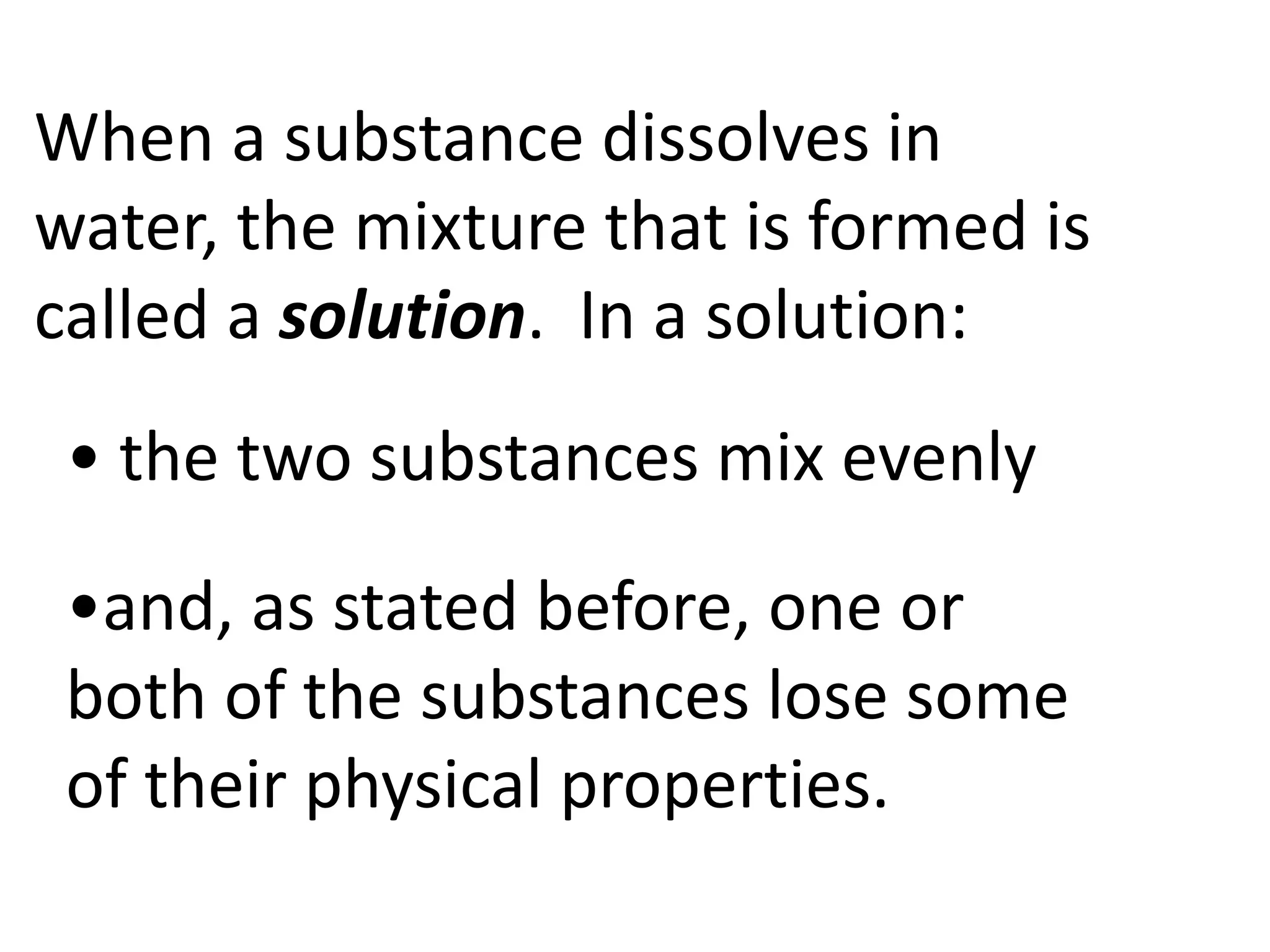 Solubility (a physical property) (Teach) | PPTX