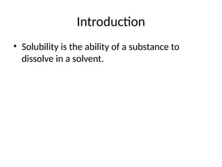 Comprehensive Overview of Solubility in Pharmaceutics: Principles and ...