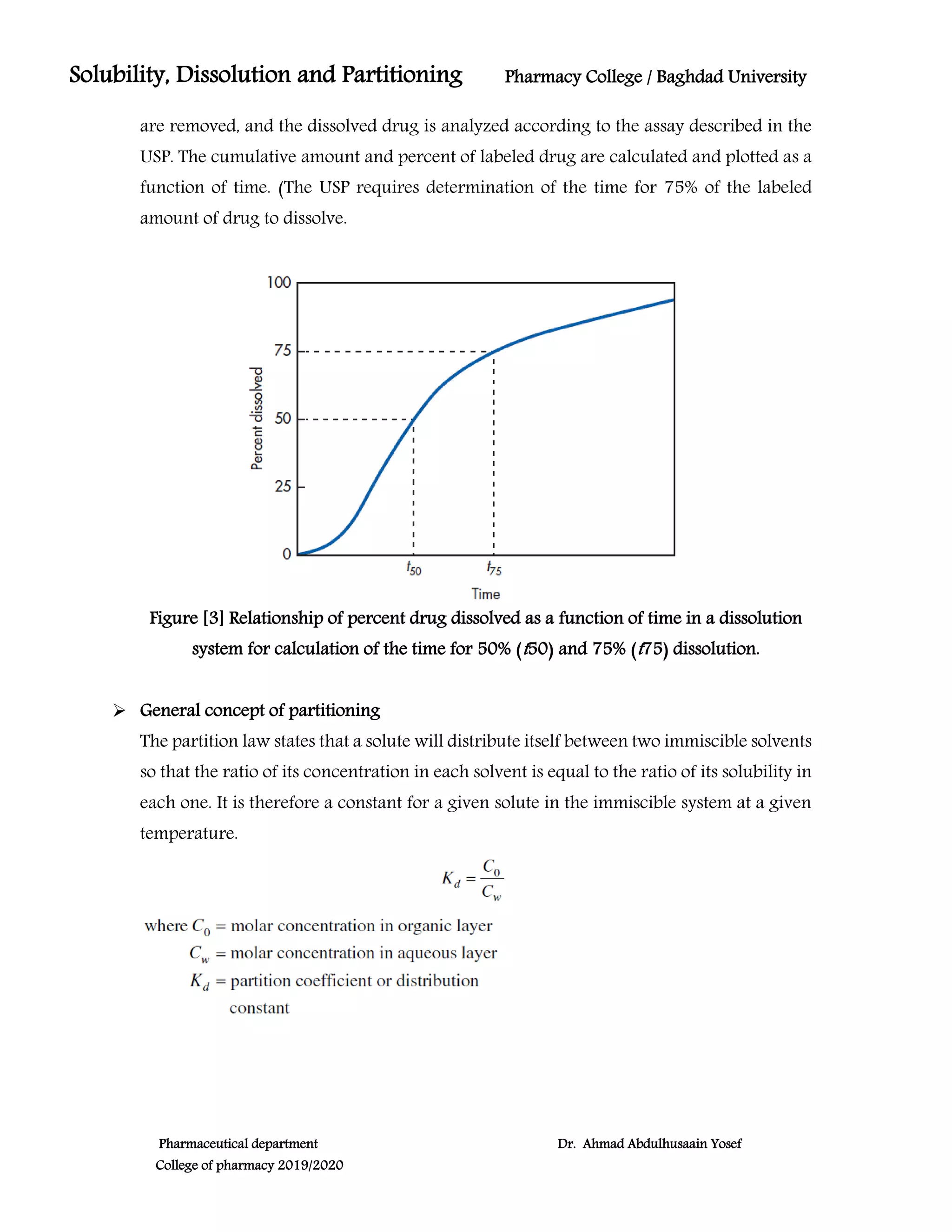Solubility,dissolution and partitioning 11th April 2020 | PDF