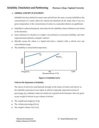 Solubility,dissolution and partitioning 11th April 2020 | PDF