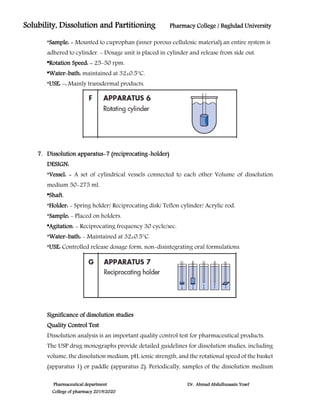 Solubility,dissolution and partitioning 11th April 2020 | PDF