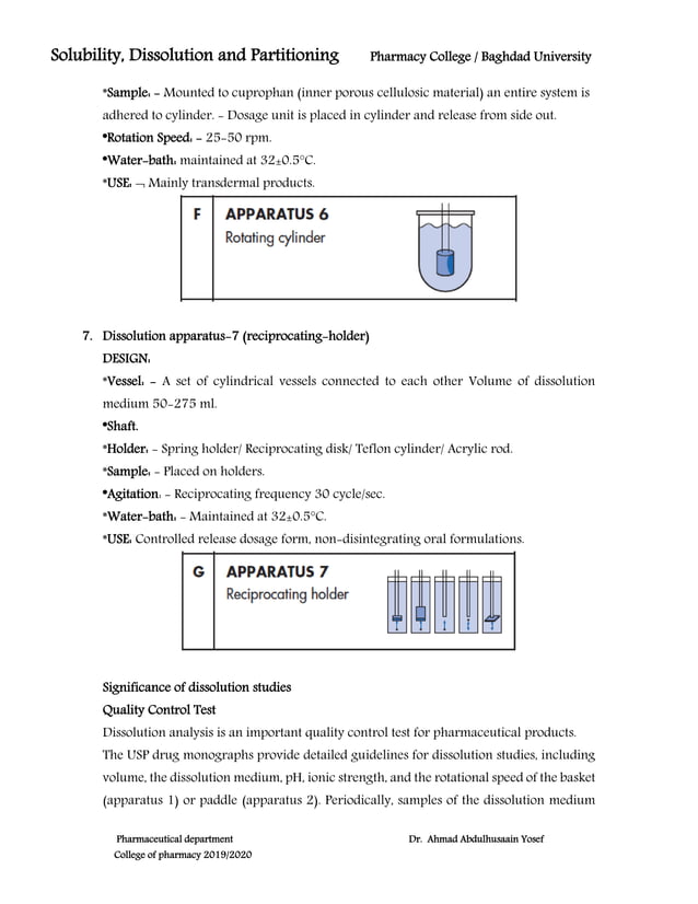 Solubility,dissolution and partitioning 11th April 2020 | PDF | Chemistry | Science