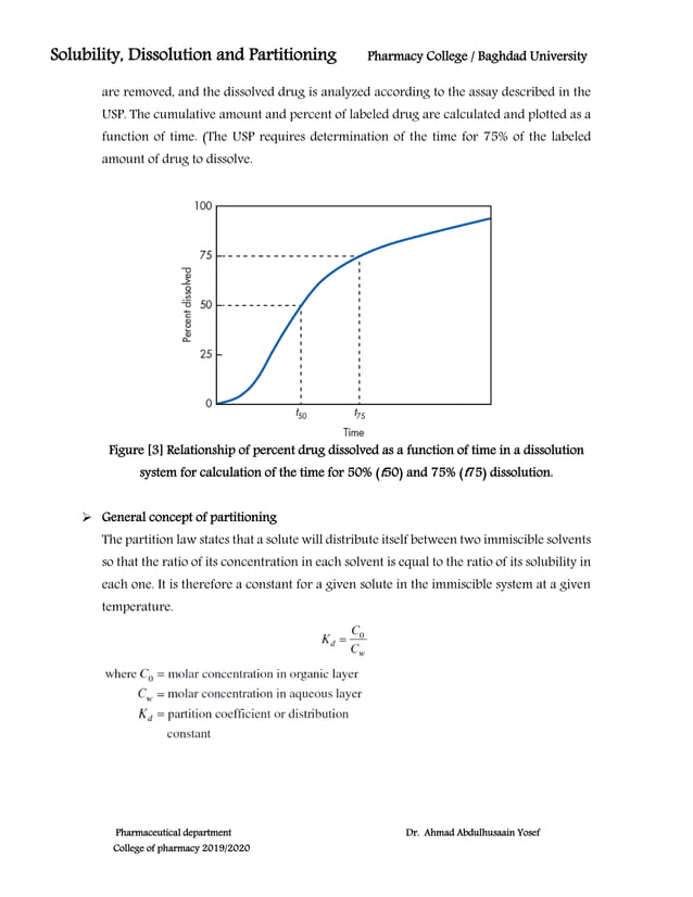 Solubility,dissolution and partitioning 11th April 2020 | PDF | Chemistry | Science