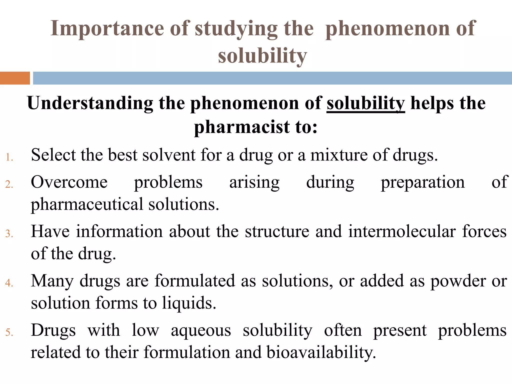 Solubility & distribution phenomenon | PPTX