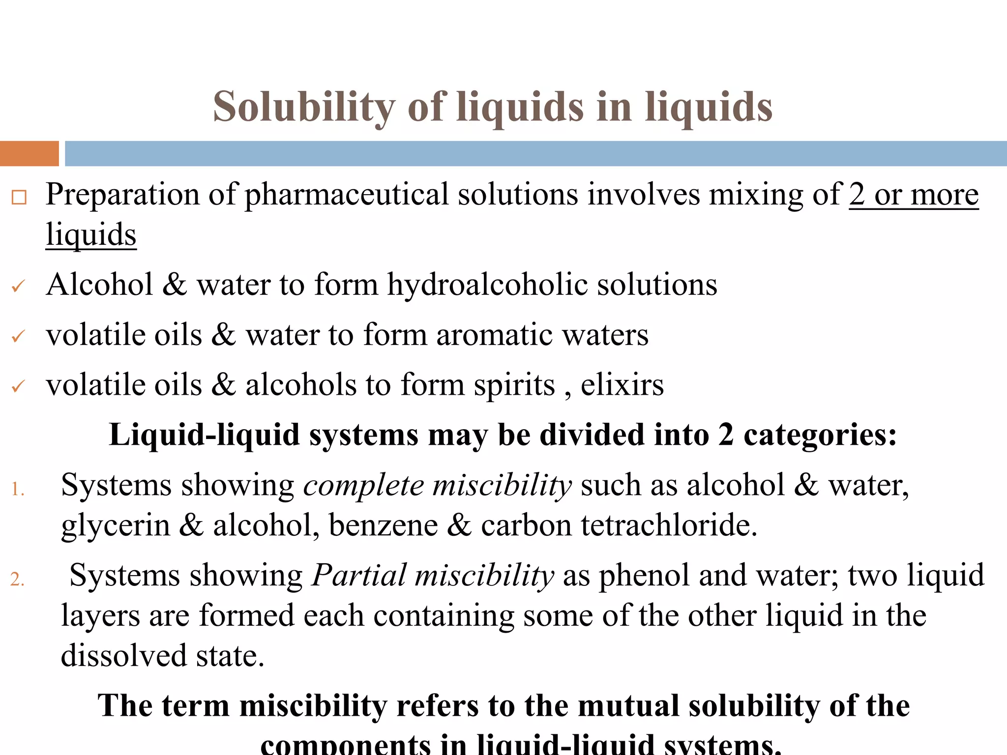Solubility & distribution phenomenon | PPTX
