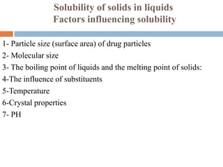 Solubility & distribution phenomenon | PPTX