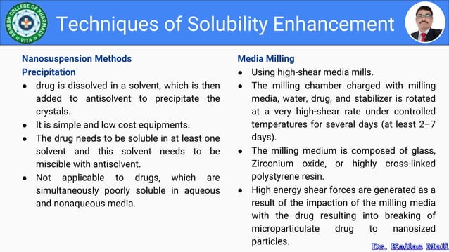 Solubility Enhancement | PPTX | Chemistry | Science