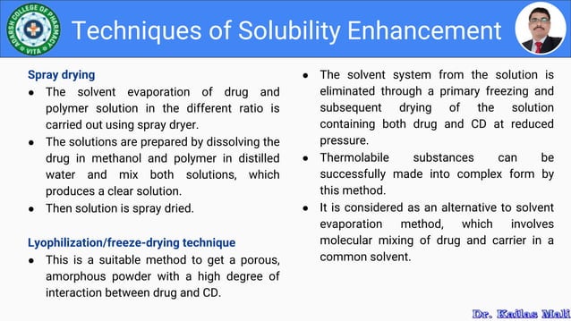 Solubility Enhancement | PPTX | Chemistry | Science