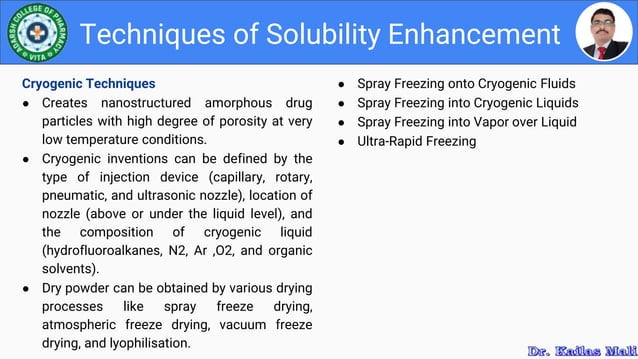 Solubility Enhancement | PPTX | Chemistry | Science