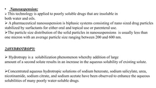 Solubility enhancement technique | PPT
