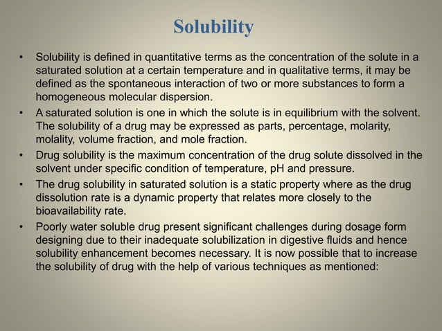 Solubility enhancement techniques | PPTX