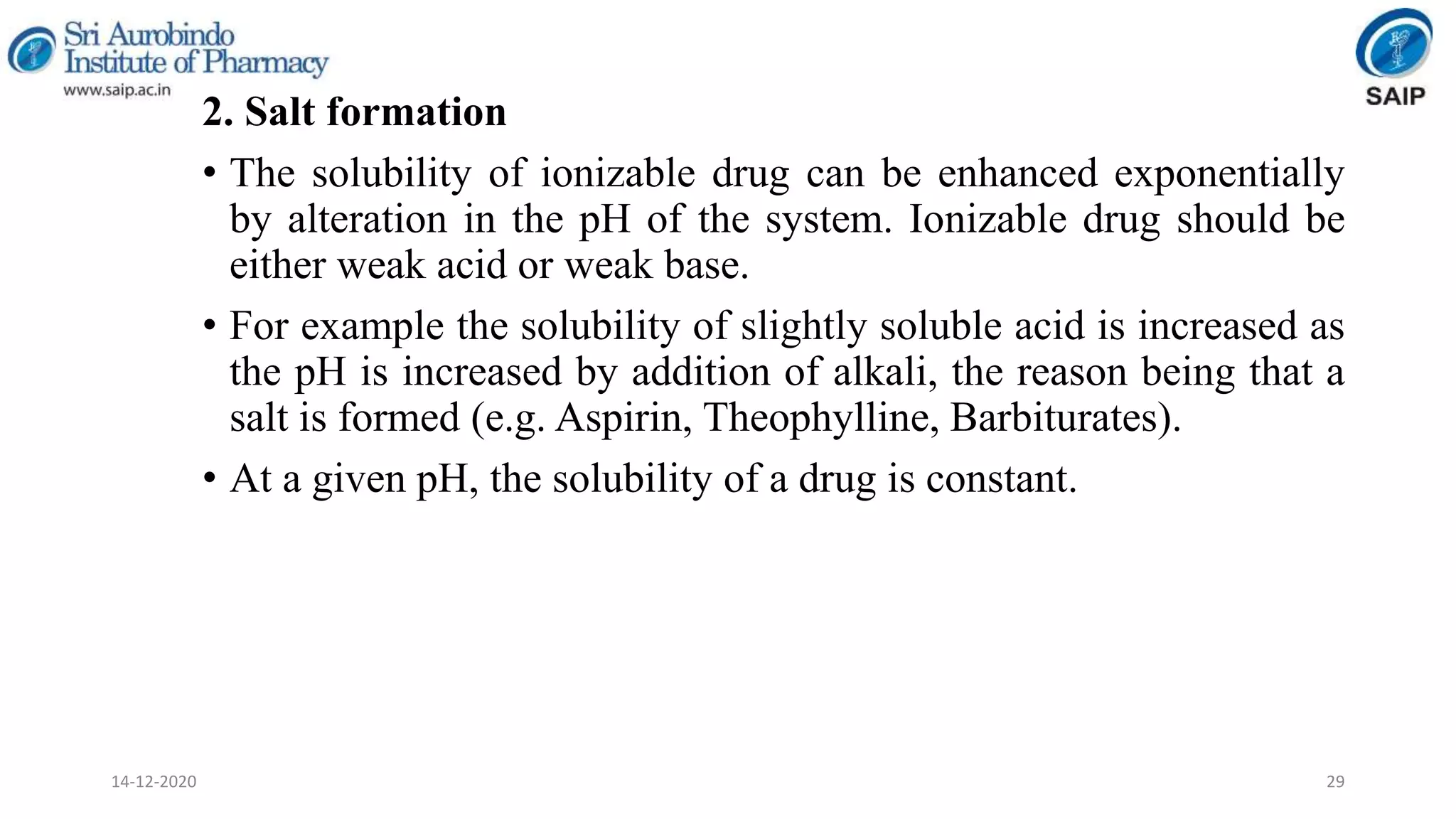 Solubility enhancement techniques | PPTX