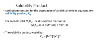 Solubility and Solubility Product Constant | PDF
