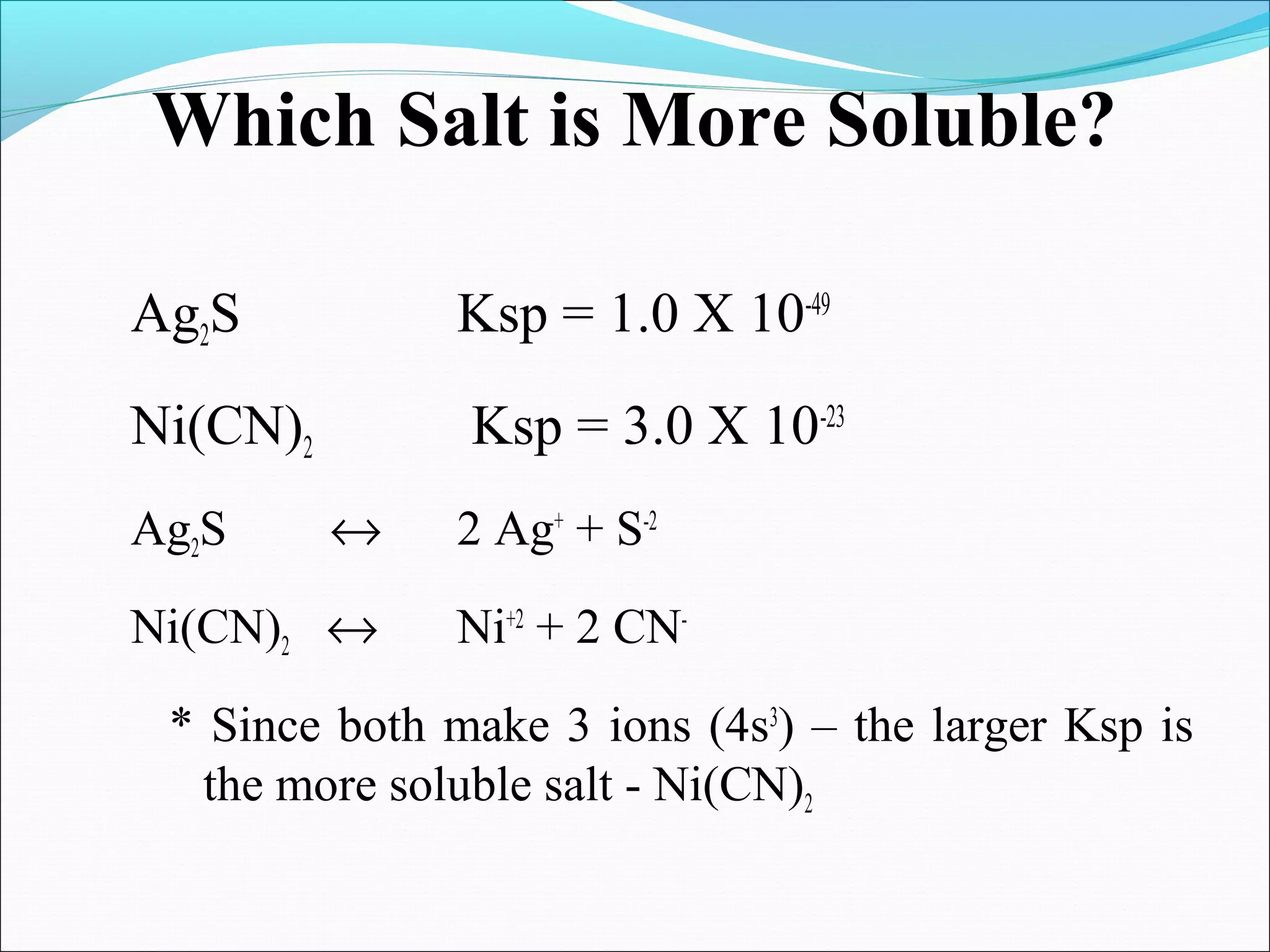 Solubility equilibria | PPT