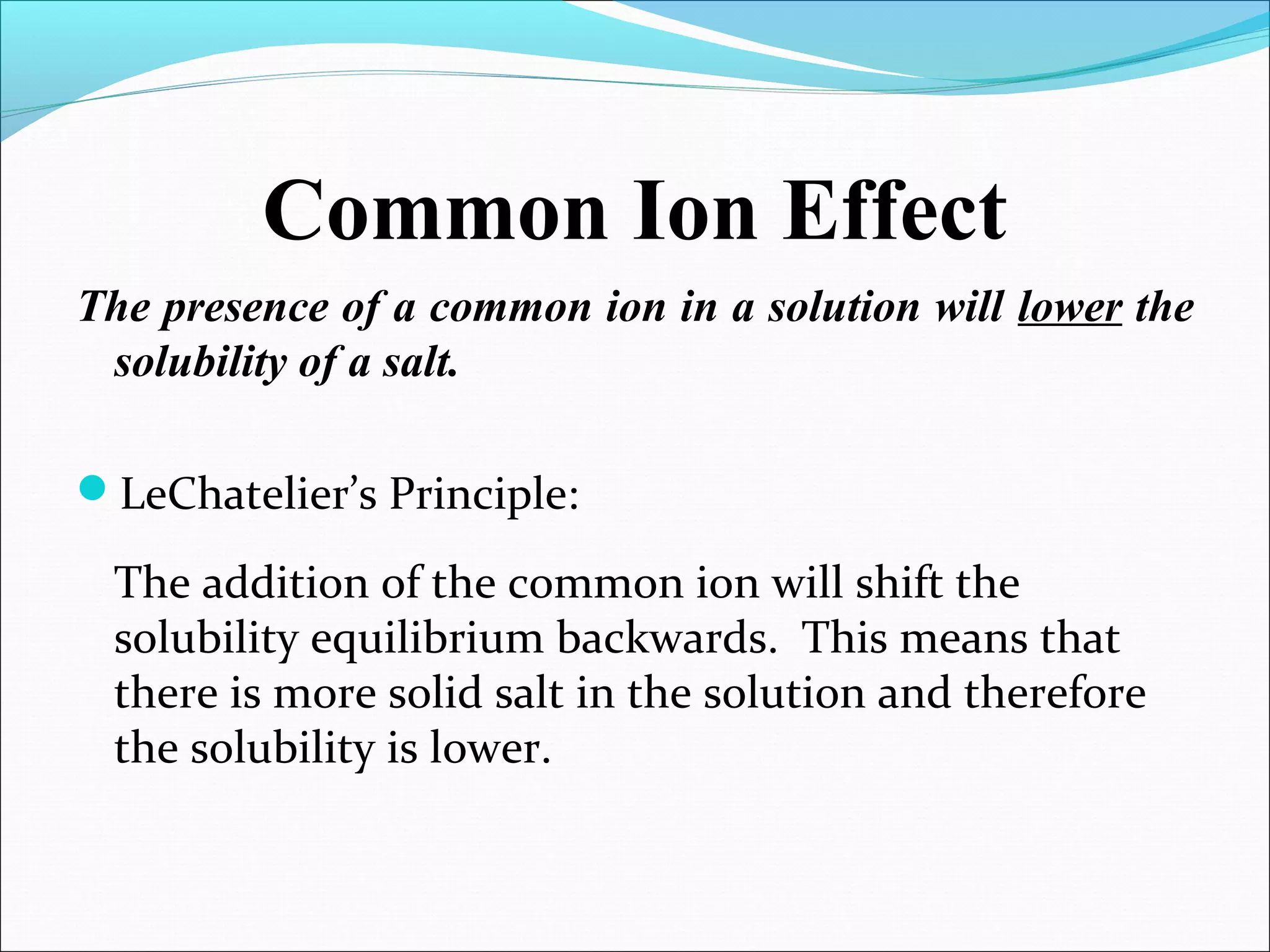 Solubility equilibria | PPT