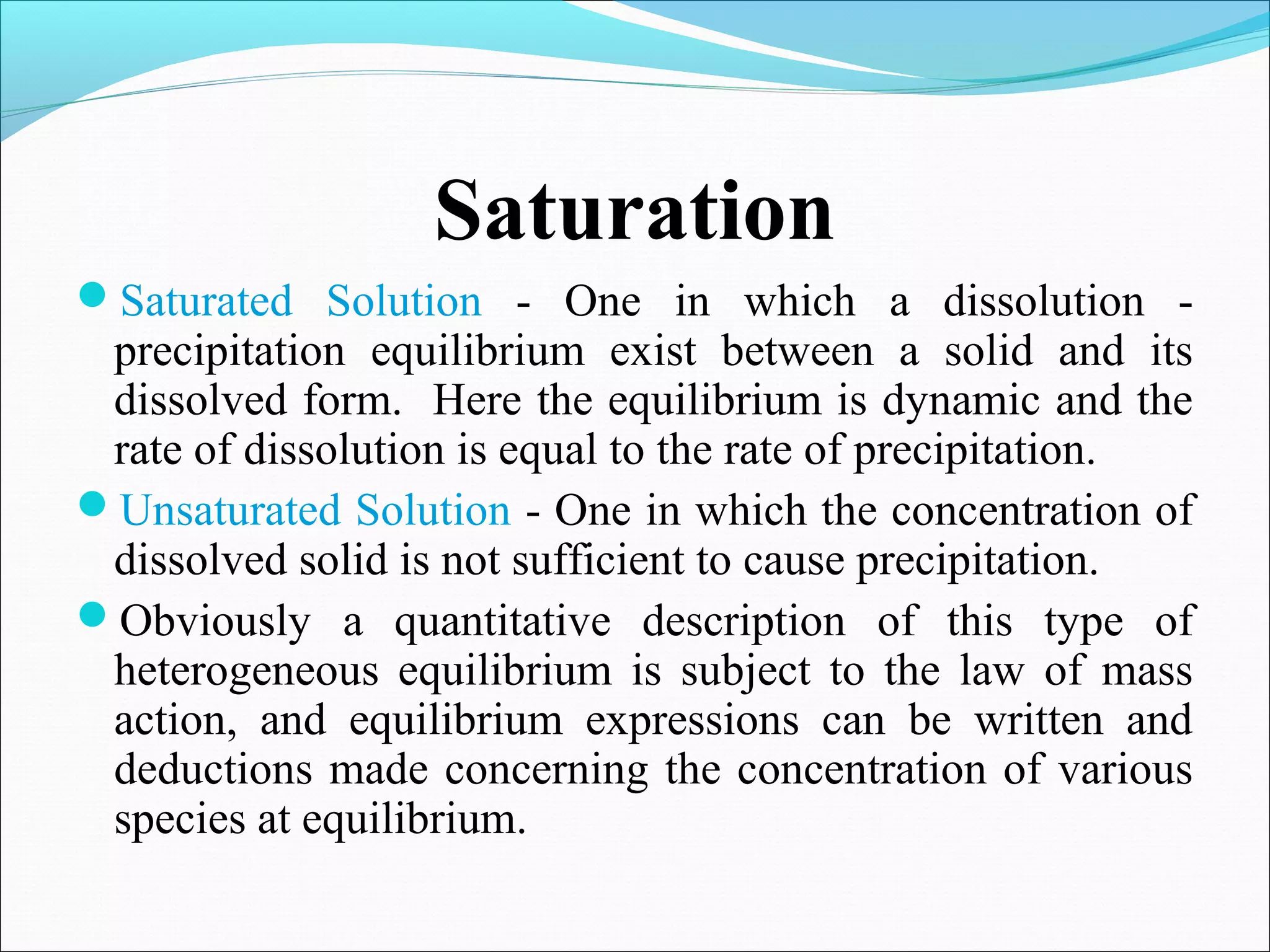 Solubility equilibria | PPT