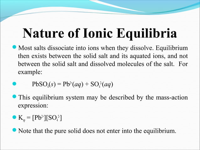 Solubility equilibria | PPT | Chemistry | Science