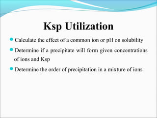 Solubility equilibria | PPT