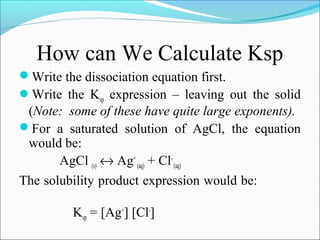 Solubility equilibria | PPT