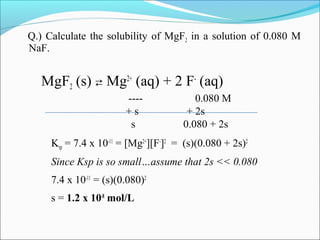 Solubility equilibria | PPT