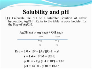 Solubility equilibria | PPT