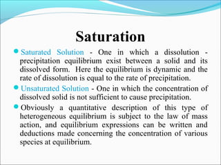 Solubility equilibria | PPT