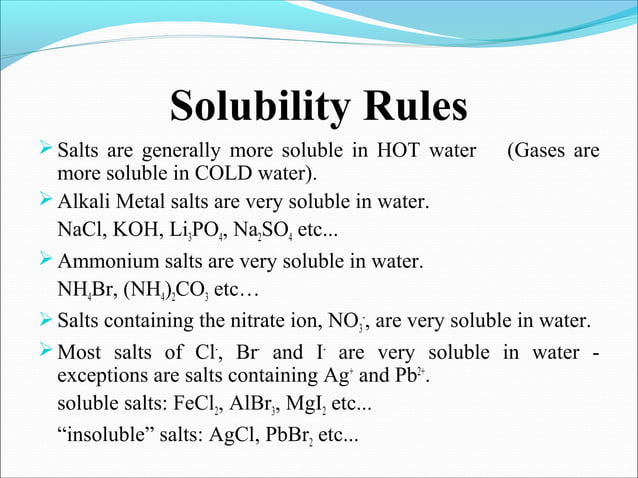 Solubility equilibria | PPT | Chemistry | Science
