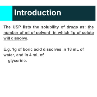 Solubility expressions | PPTX