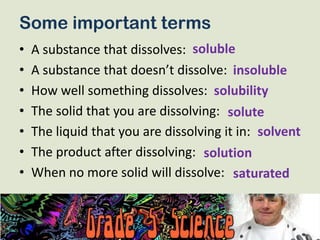 Solubility investigation | PPTX | Chemistry | Science