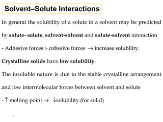 Solubility lec 1 | PPTX | Chemistry | Science