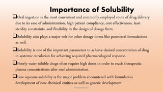 Solubility of drugs | PPTX