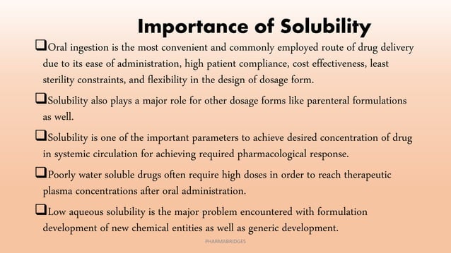 Solubility of drugs | PPTX