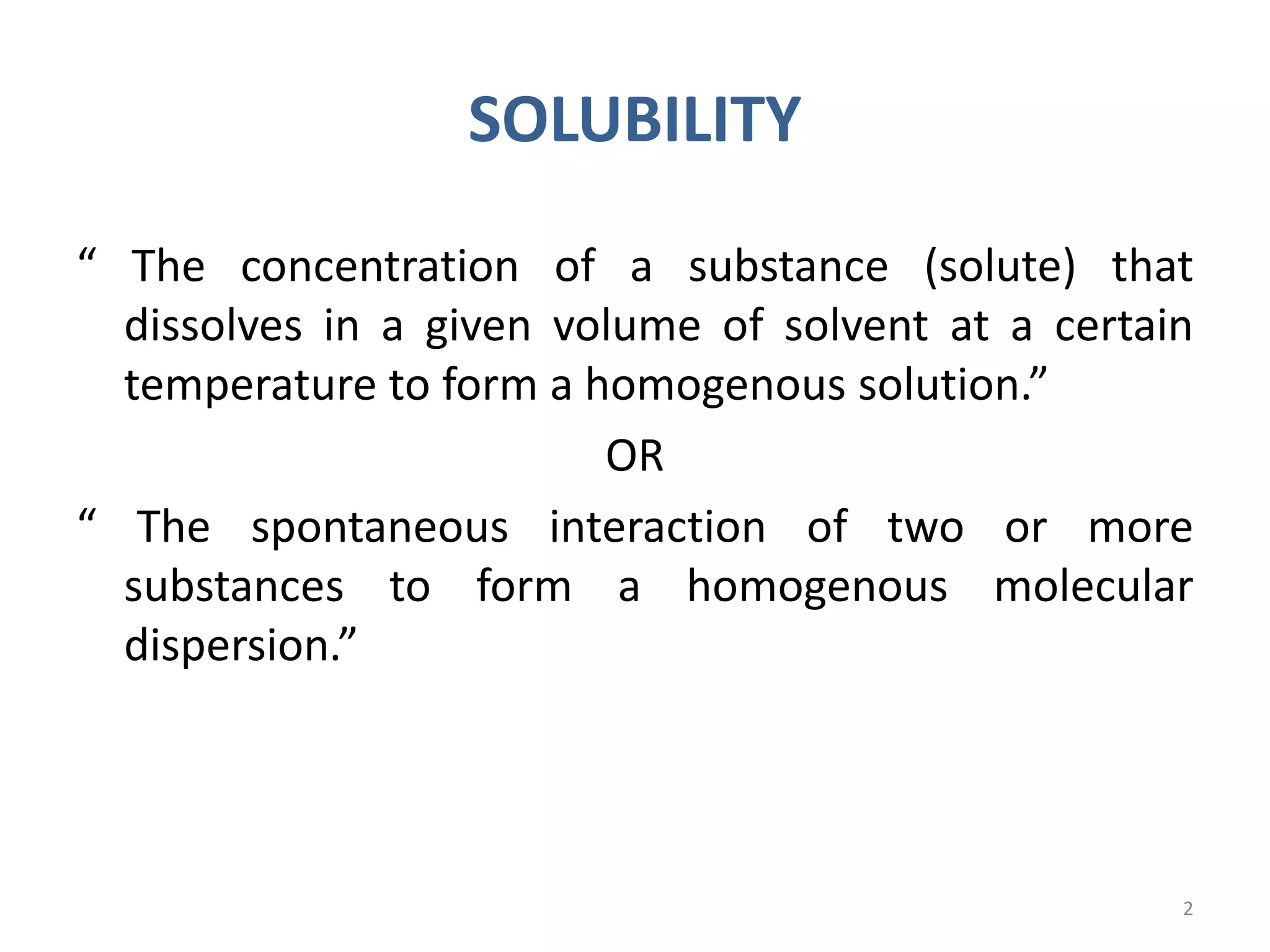 Solubility of drugs | PPTX