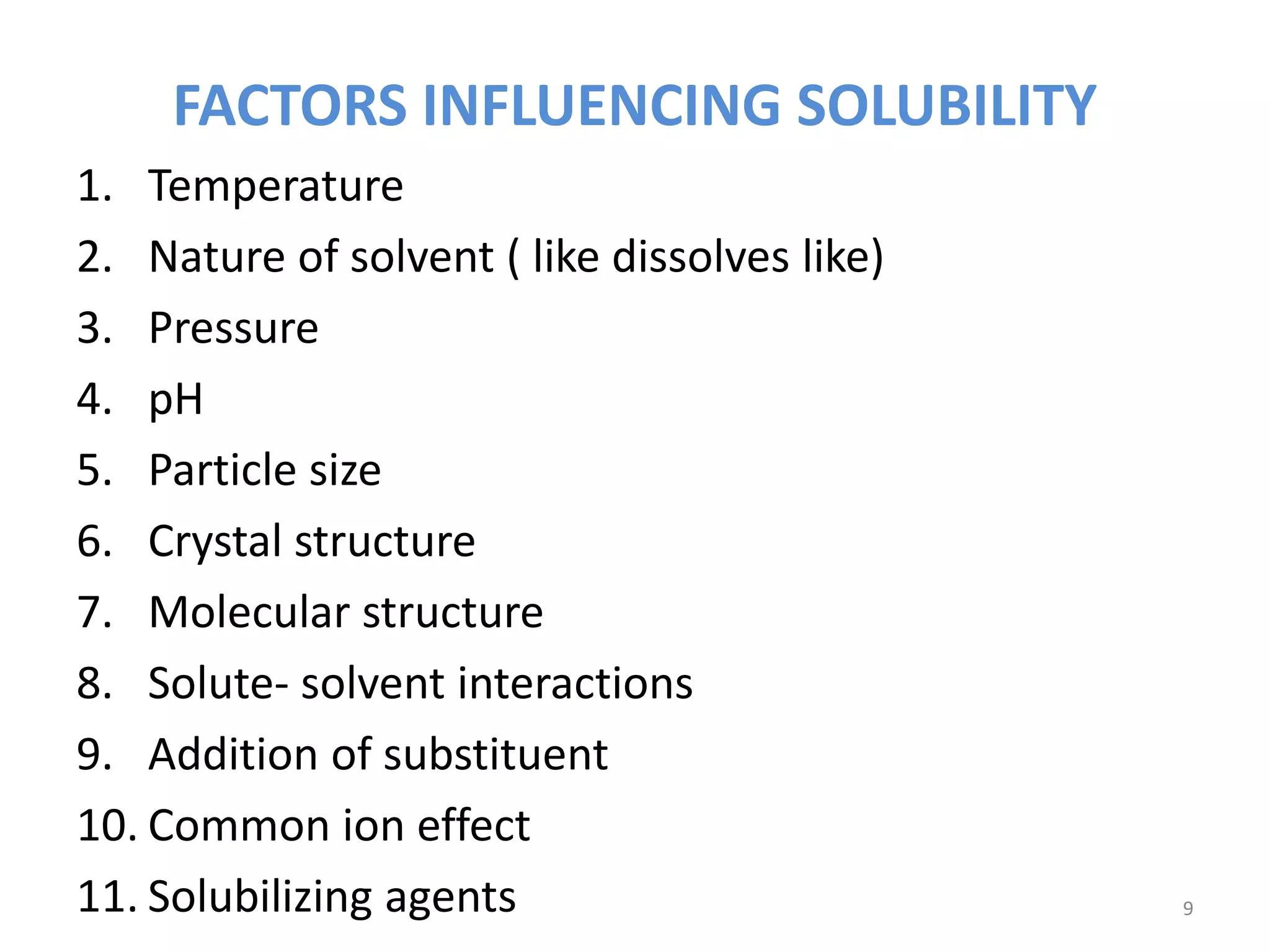 Solubility of drugs | PPTX