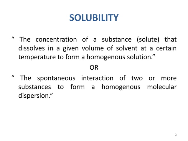 Solubility of drugs | PPTX